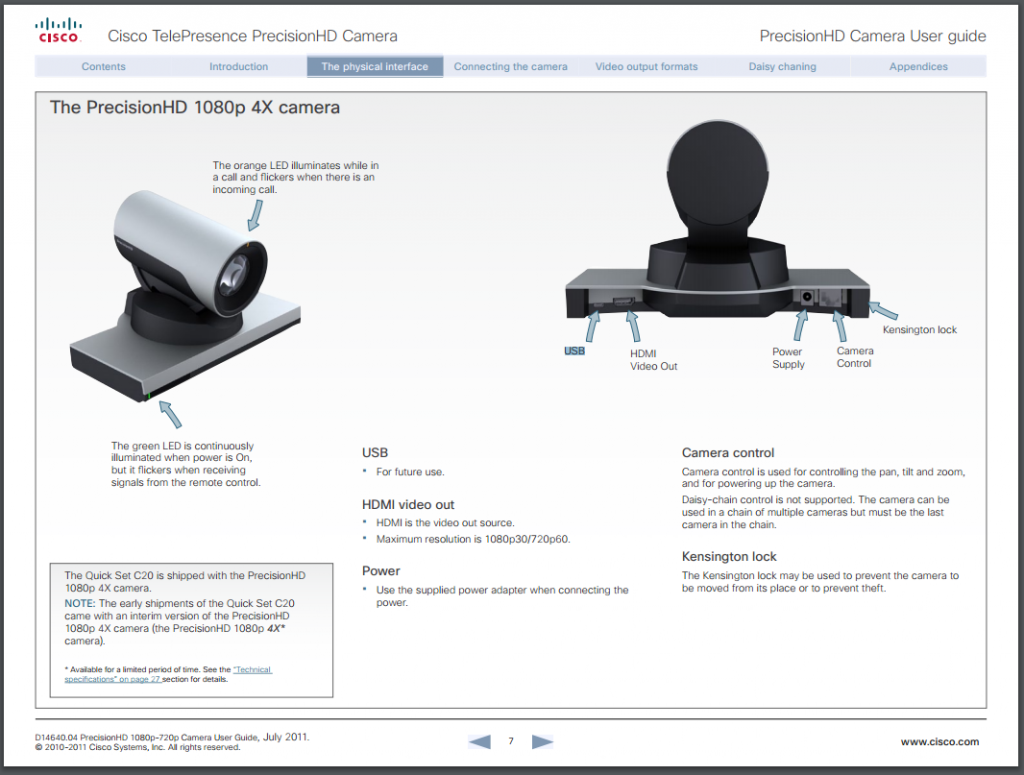 Making a Cisco Precision HD 1080 4X work without the Tandberg ...